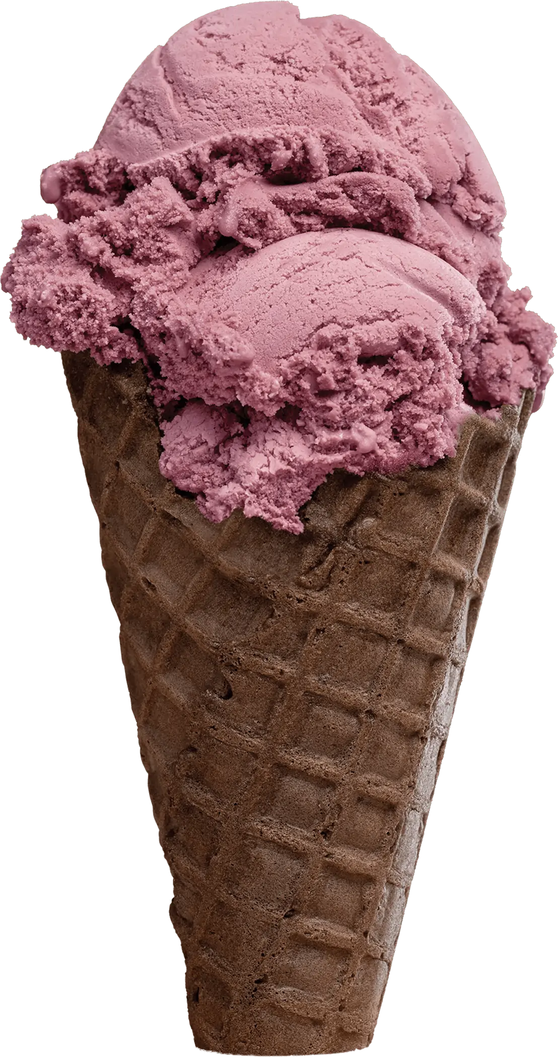 black raspberry ice cream cone - Perry's Ice Cream