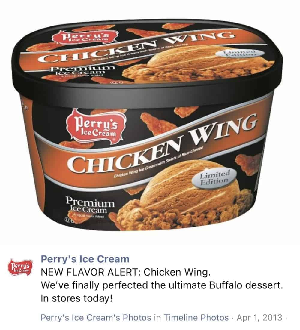 Chicken Wing Ice Cream: Would You Try It? - Perry's Ice Cream