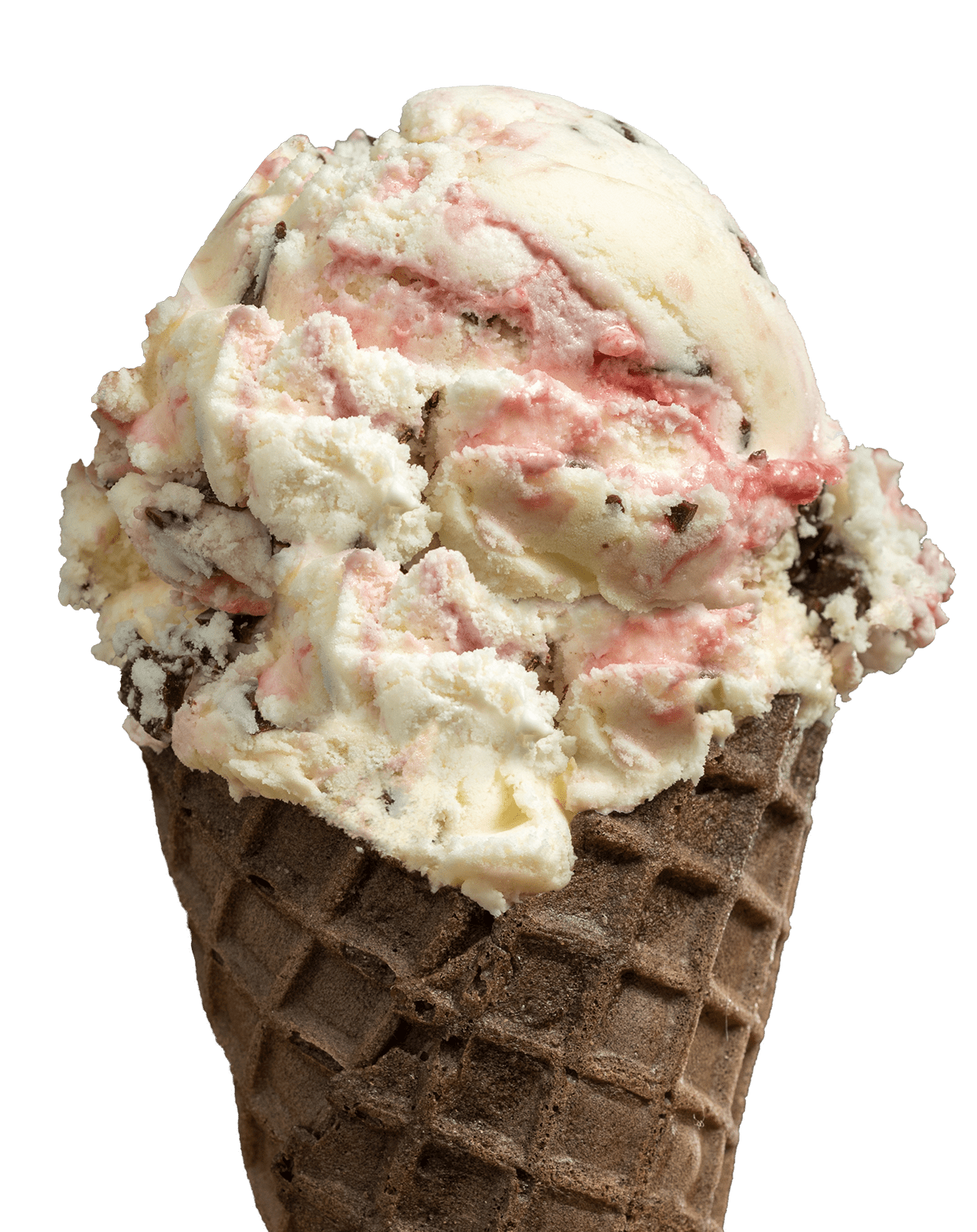 Rocky Mt Raspberry Cone Cropped - Perry's Ice Cream