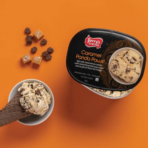 Caramel Panda Paws Square - Perry's Ice Cream